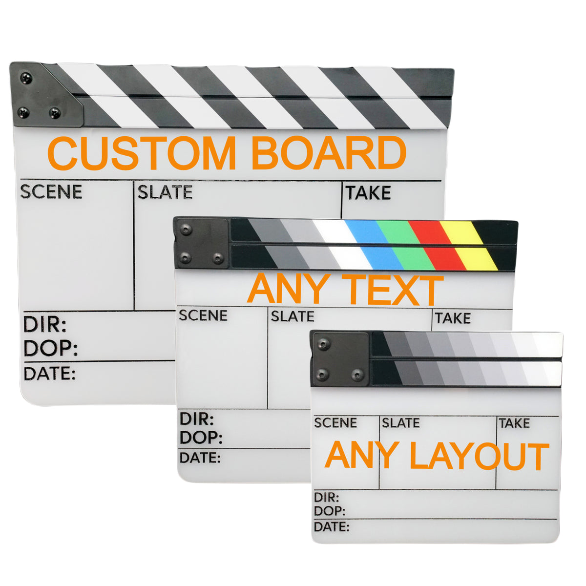 Custom Professional Engraved Clapperboard (w/Sticks) — CineStore