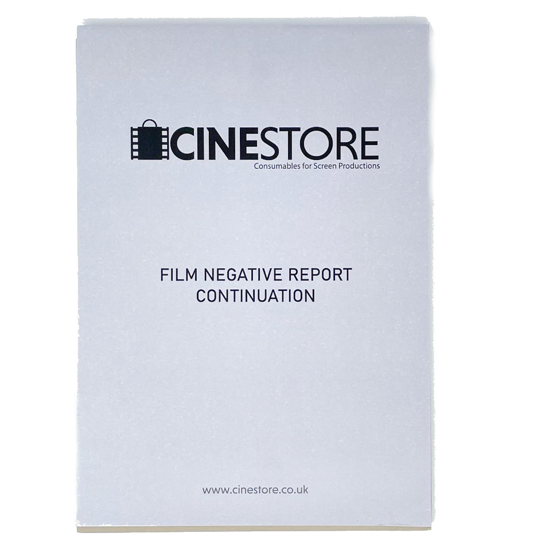 Film Negative (Neg) Report Pad Continuation – CineStore